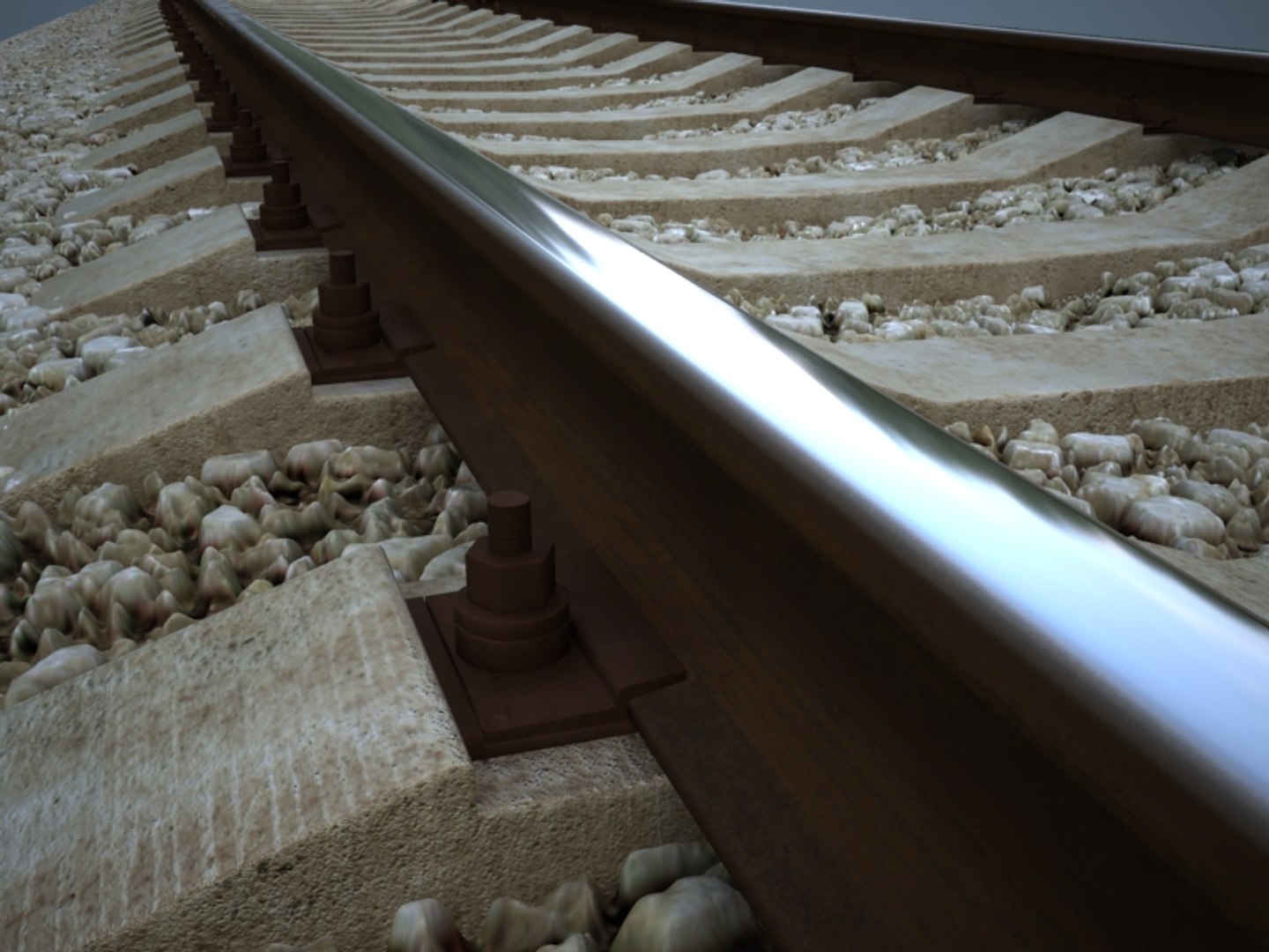 Railroad Rail 3d Model
