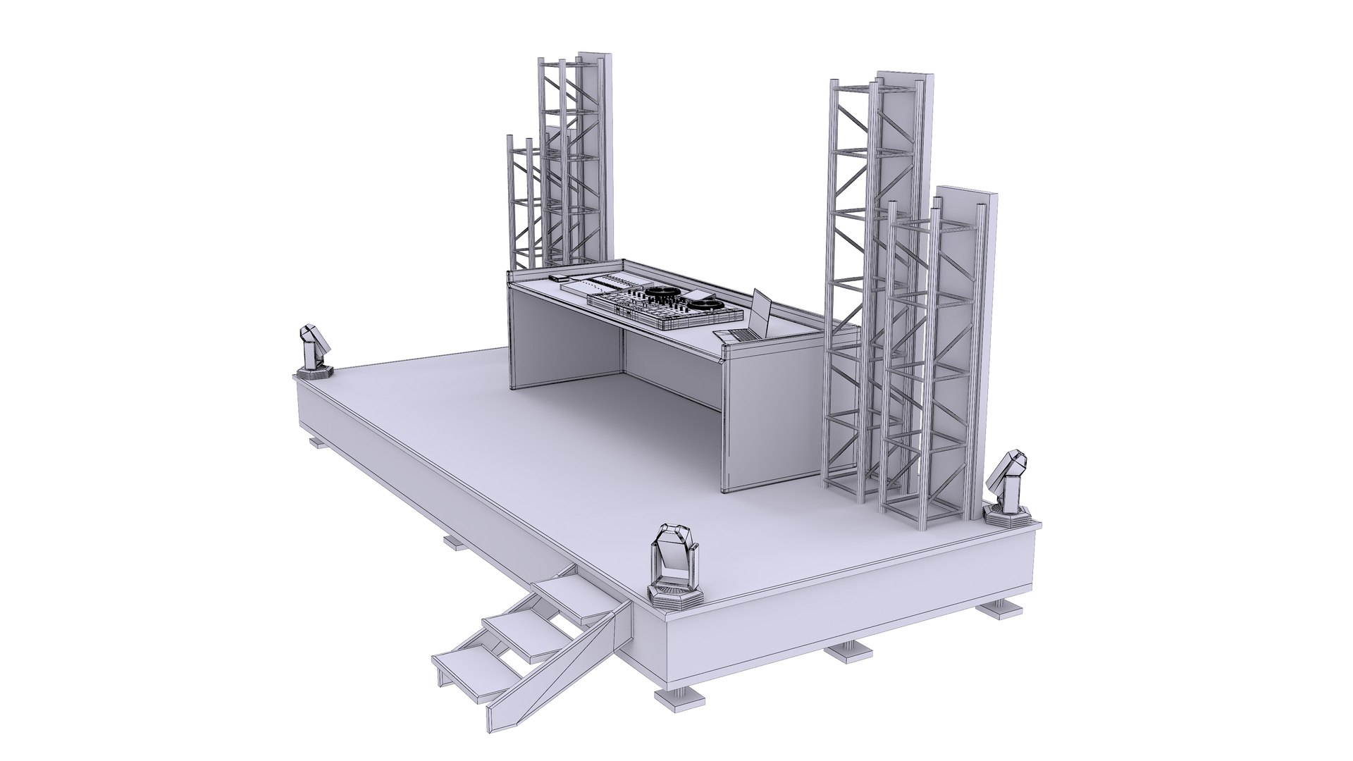 3D Model DJ Booth - TurboSquid 1894481