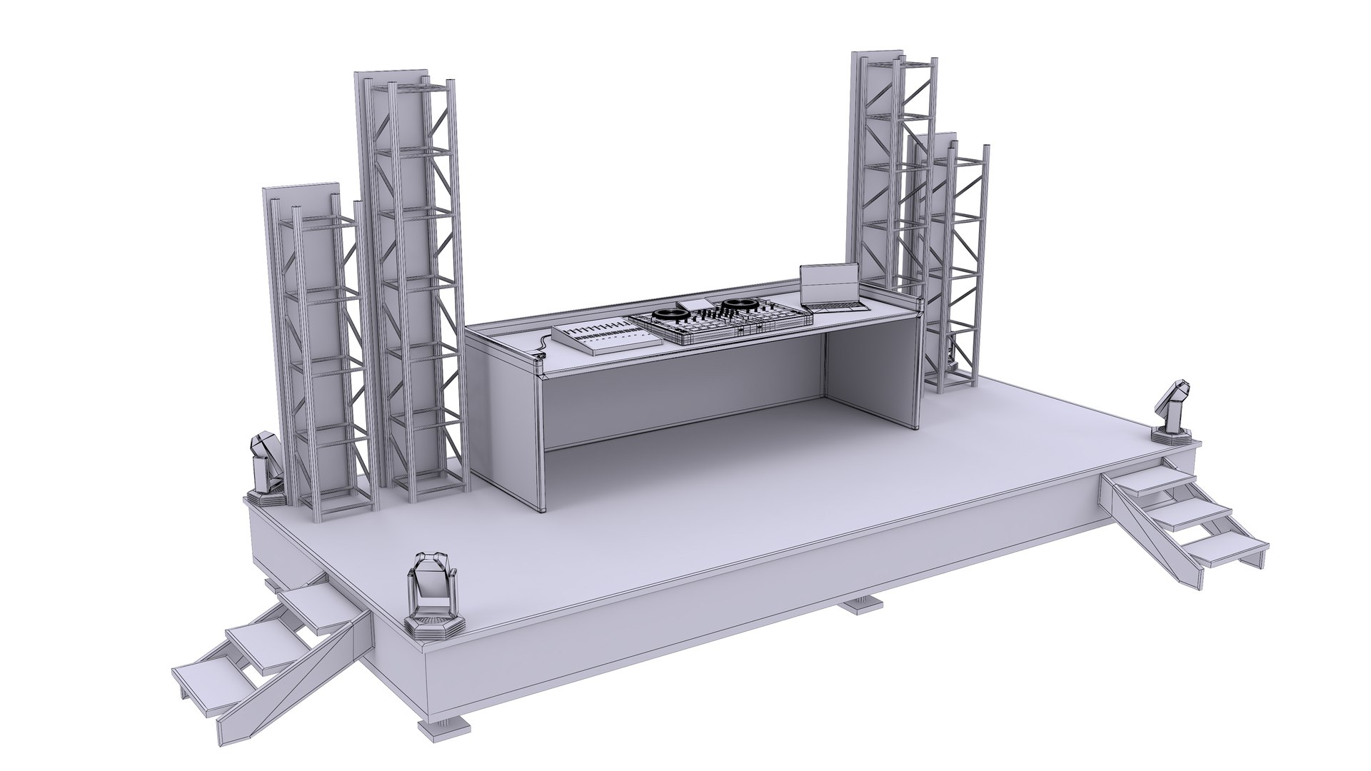 3D Model DJ Booth - TurboSquid 1894481