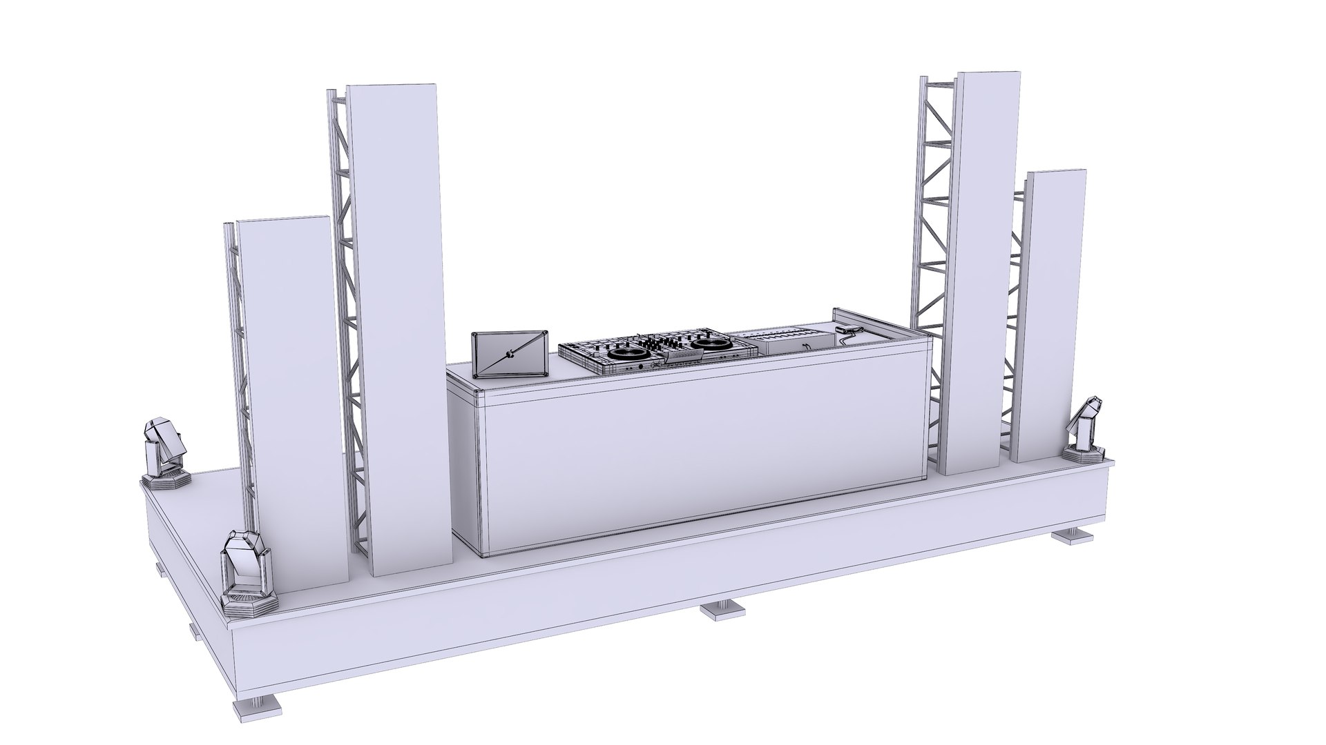 3D Model DJ Booth - TurboSquid 1894481