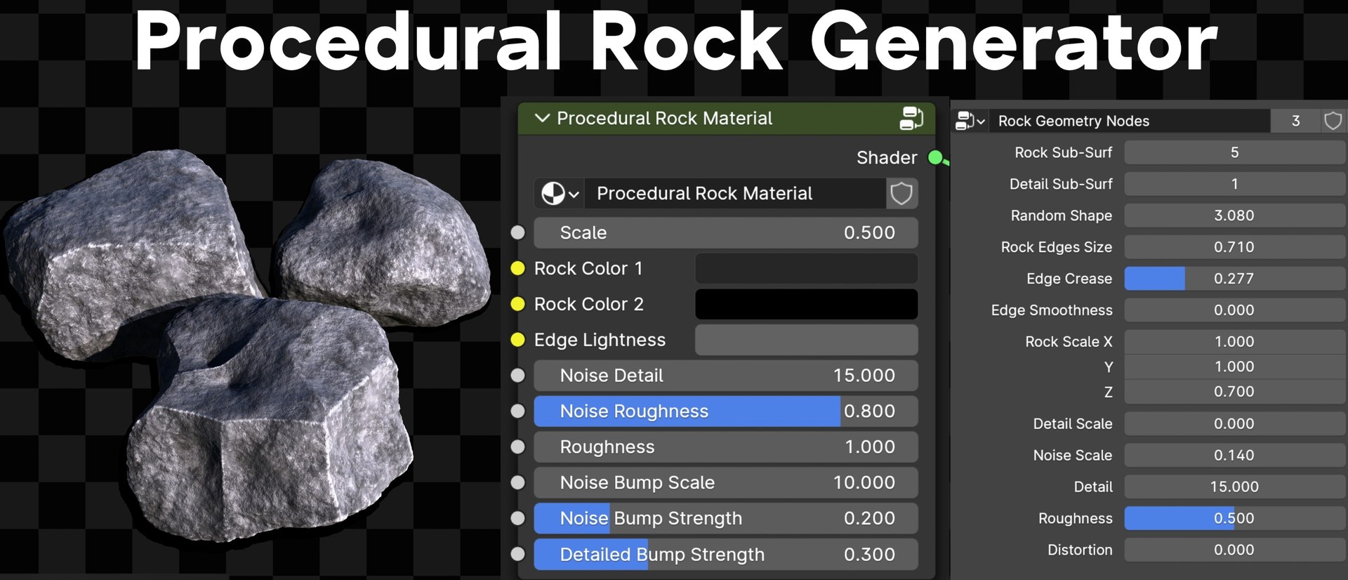 Rock Generator - Geometry Nodes 3D - TurboSquid 2182141