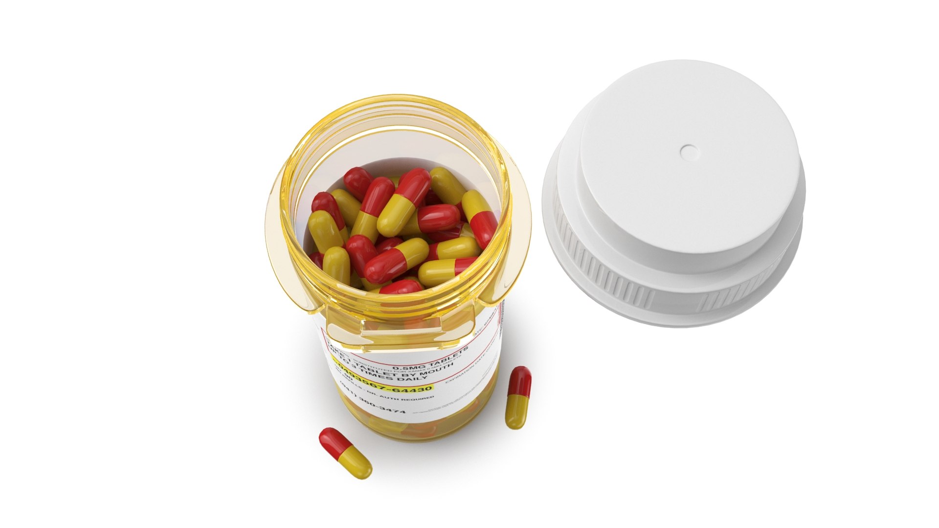 Real Pill Bottle 3D - TurboSquid 1579530