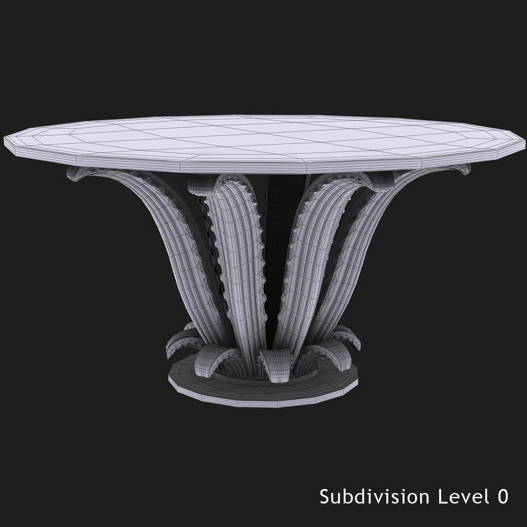 3d Cactus Table Lalique Model