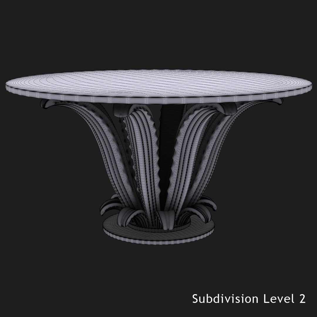 3d Cactus Table Lalique Model