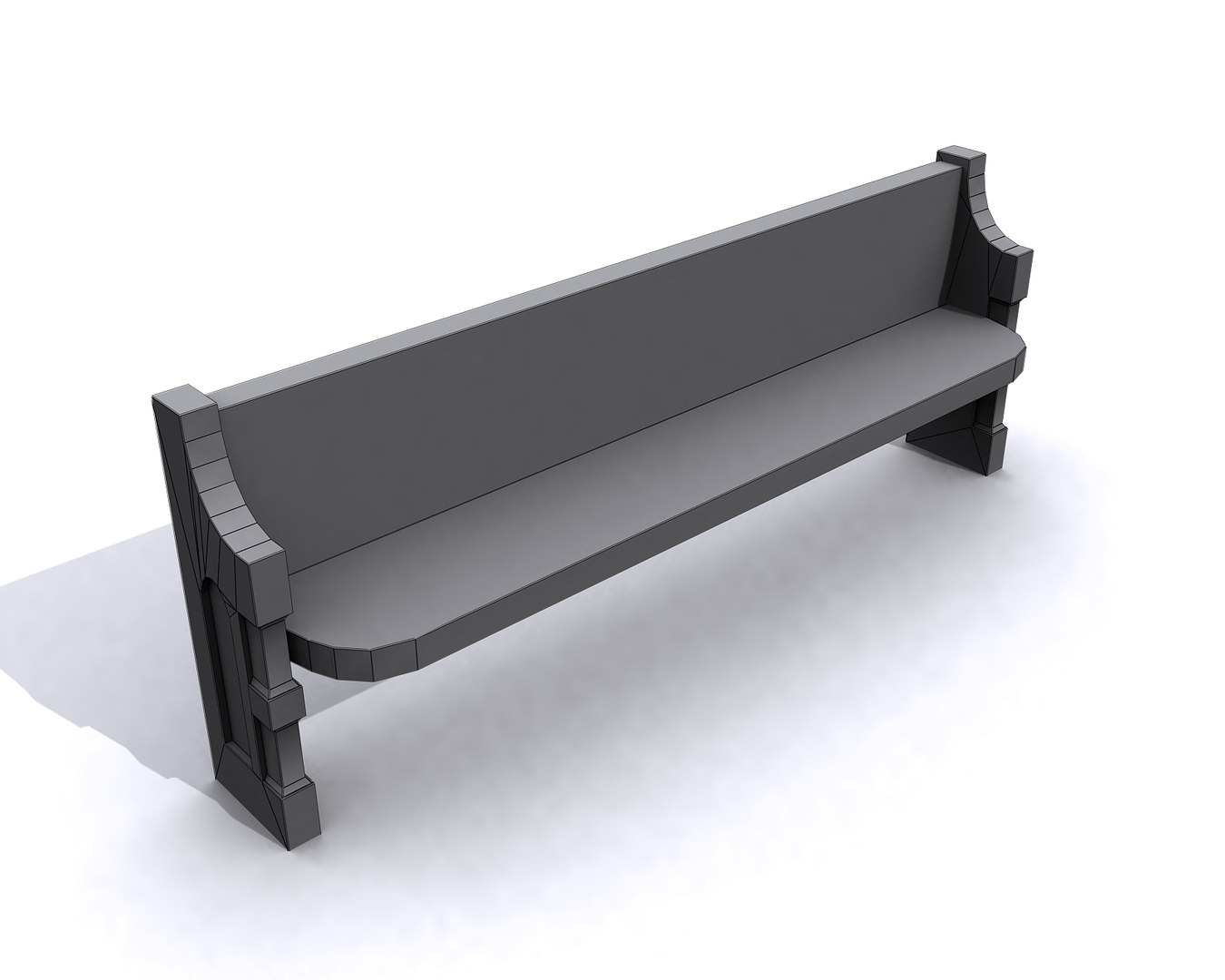 Church Pew 3d Model