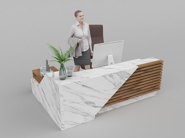 3D Reception Desk - 027 - TurboSquid 1992166