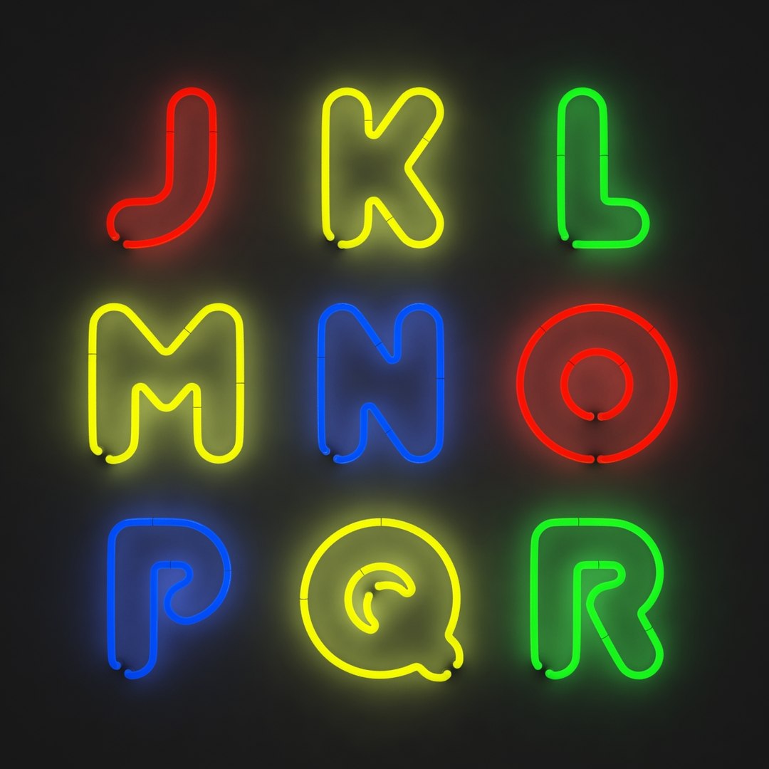 3ds Max Neon Font