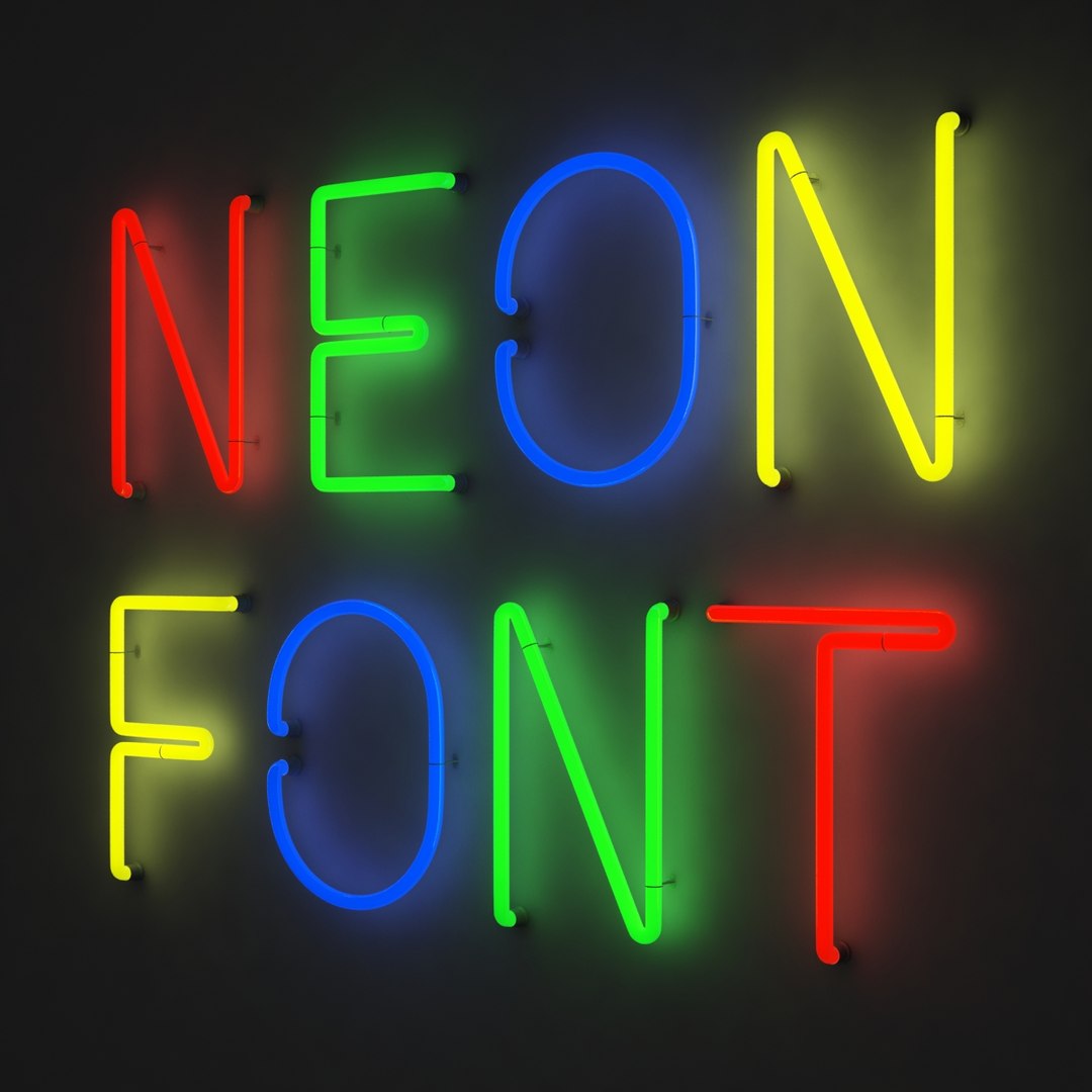 3ds Max Neon Font