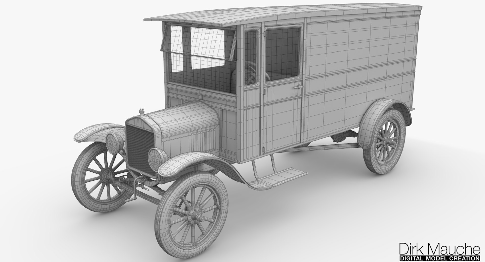 3d model tt delivery van vehicle