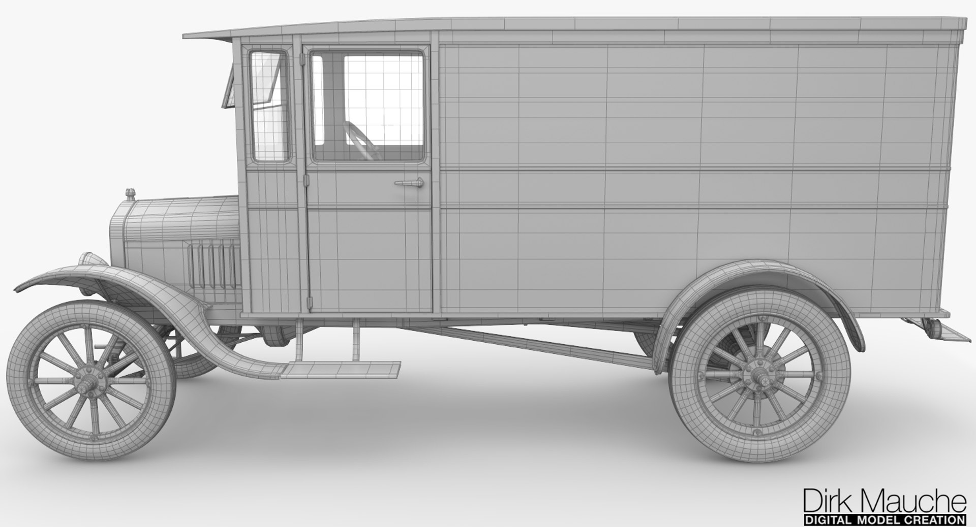 3d model tt delivery van vehicle