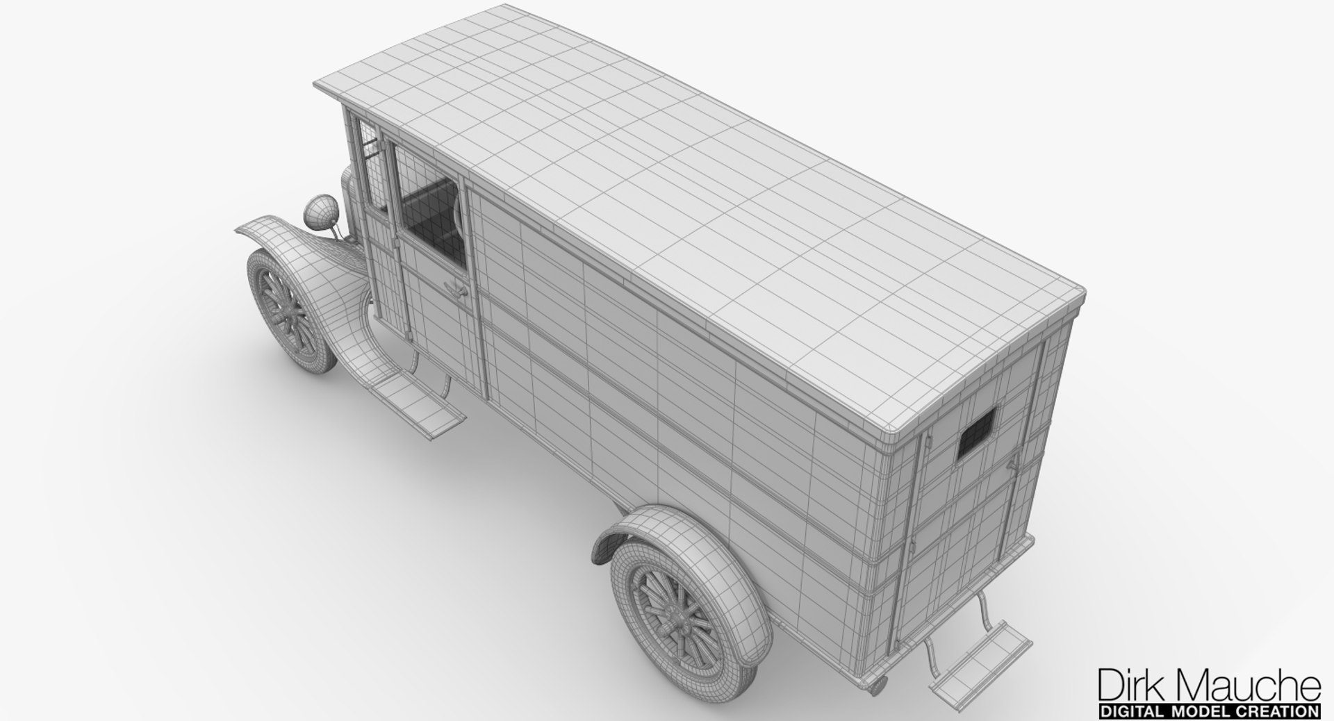 3d model tt delivery van vehicle