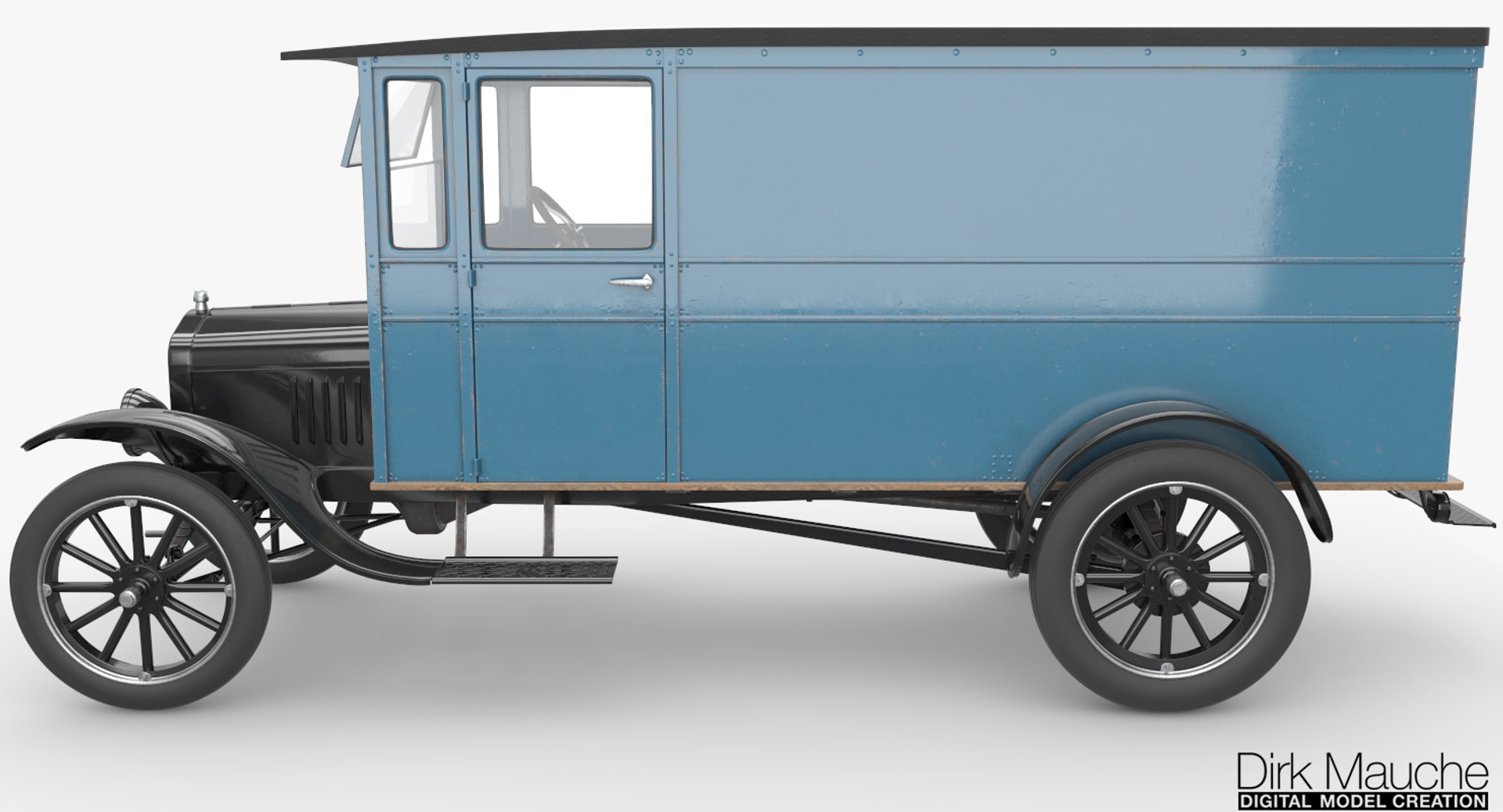 3d model tt delivery van vehicle