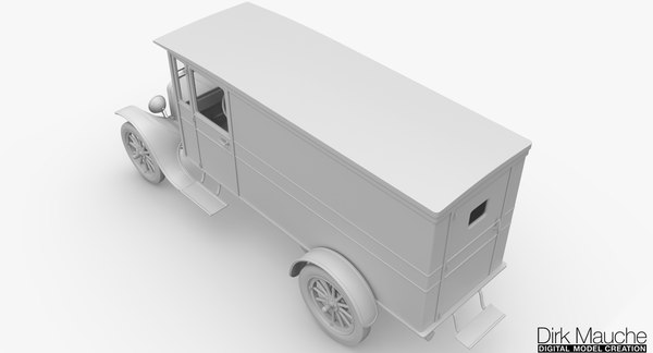 3d model tt delivery van vehicle