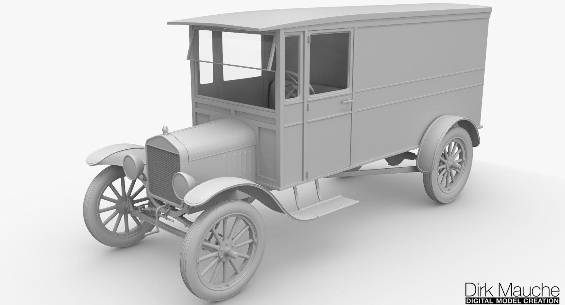 3d model tt delivery van vehicle