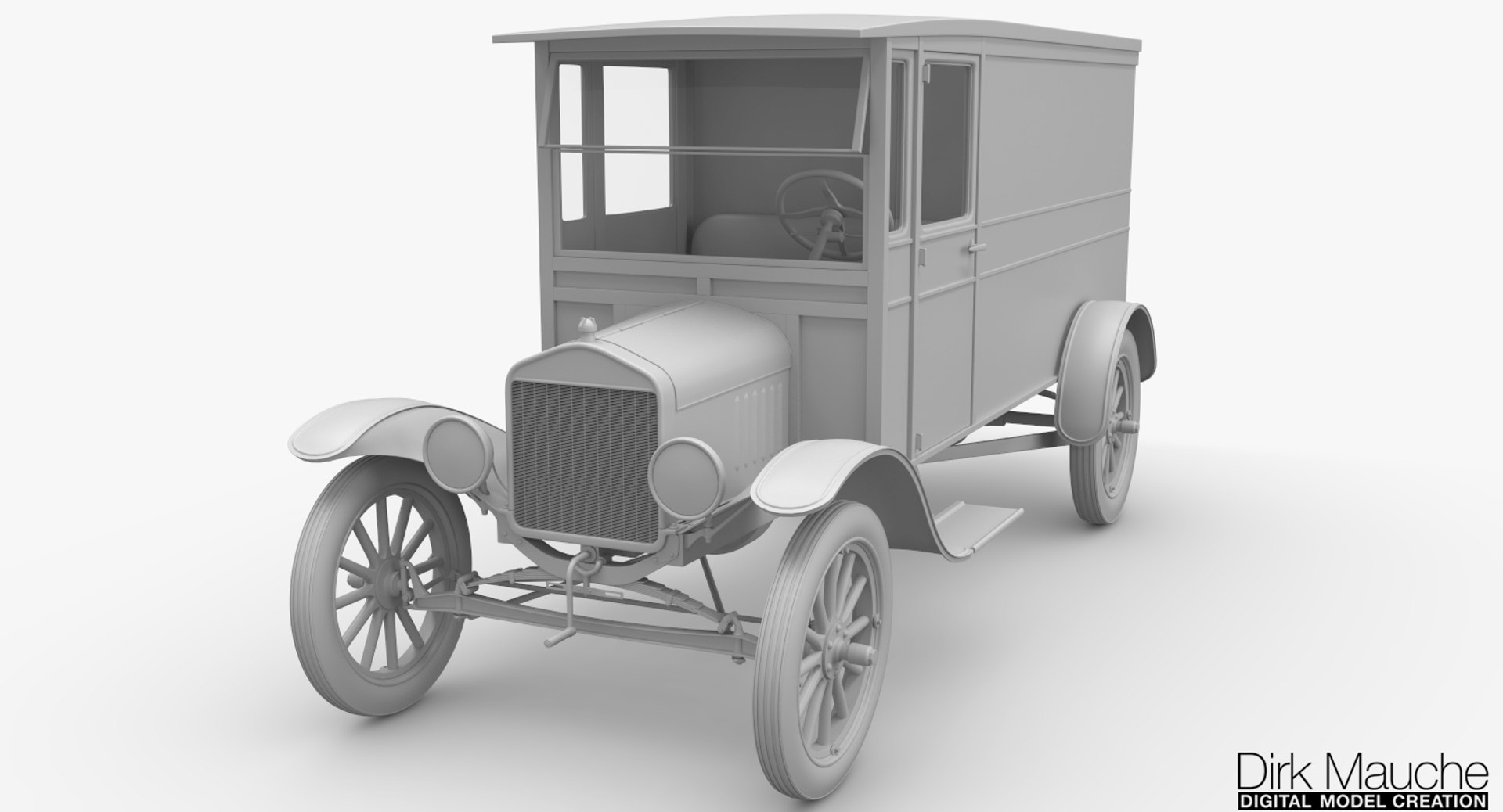 3d model tt delivery van vehicle
