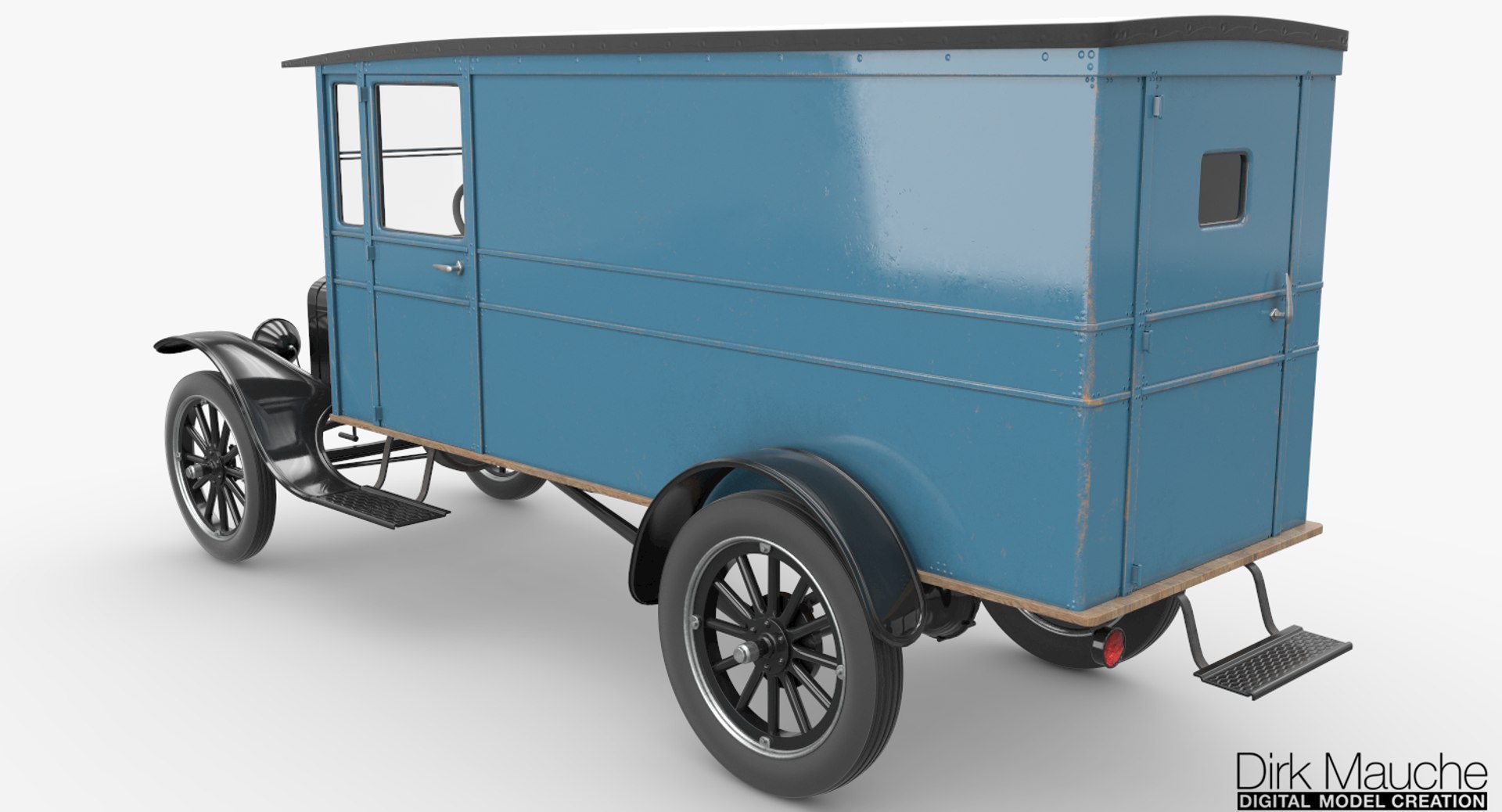 3d model tt delivery van vehicle