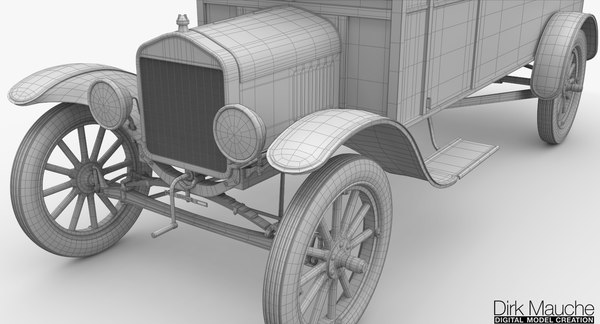 3d model tt delivery van vehicle