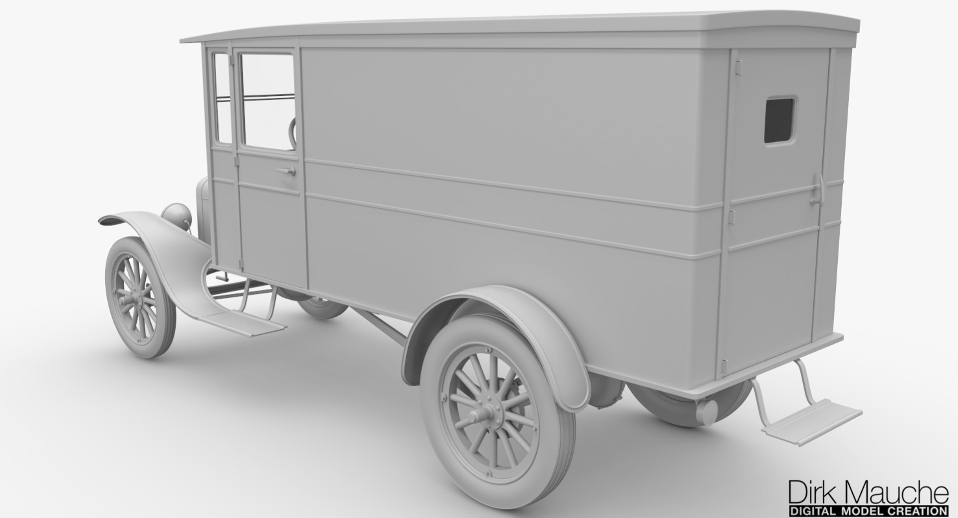 3d model tt delivery van vehicle