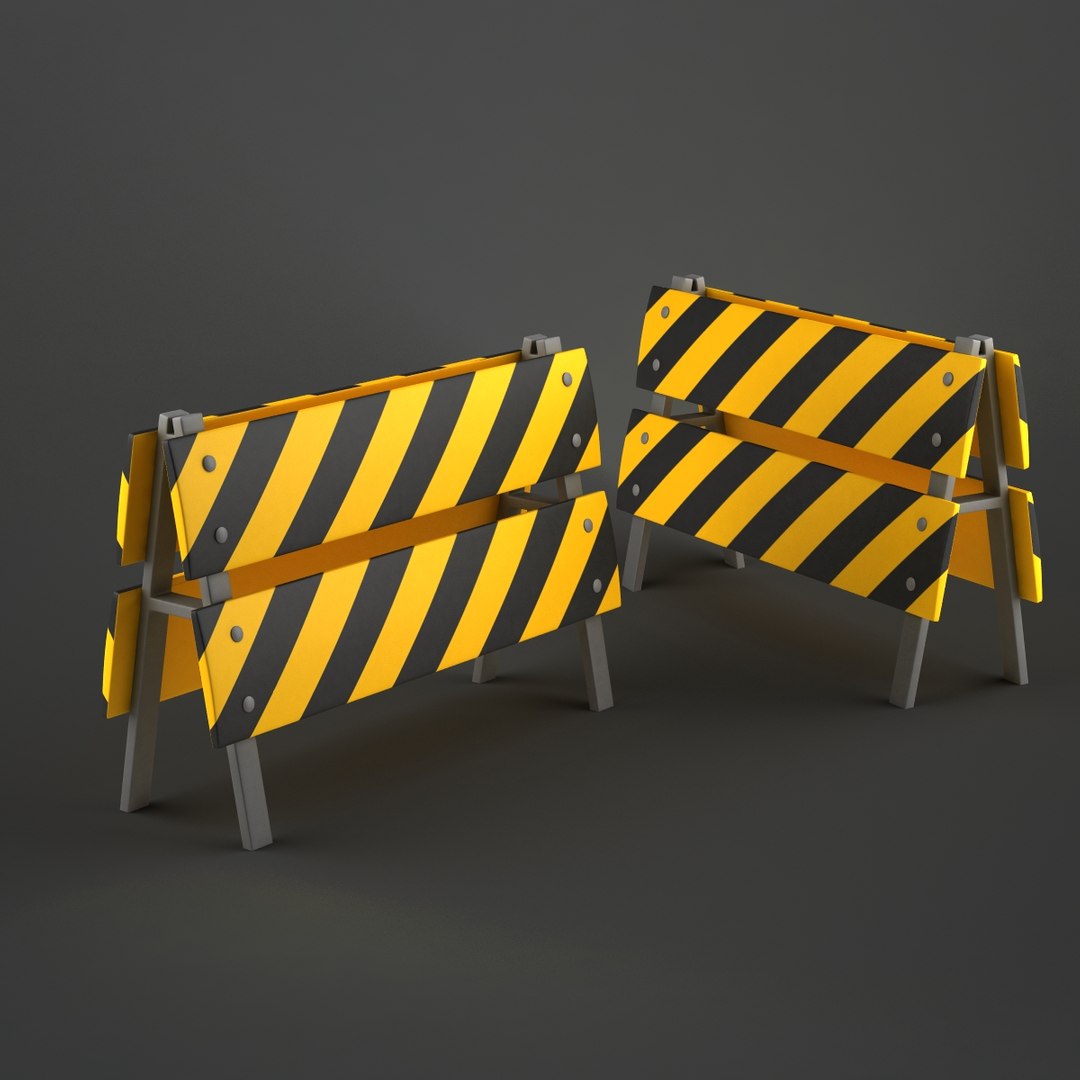 3d Road Barrier Model