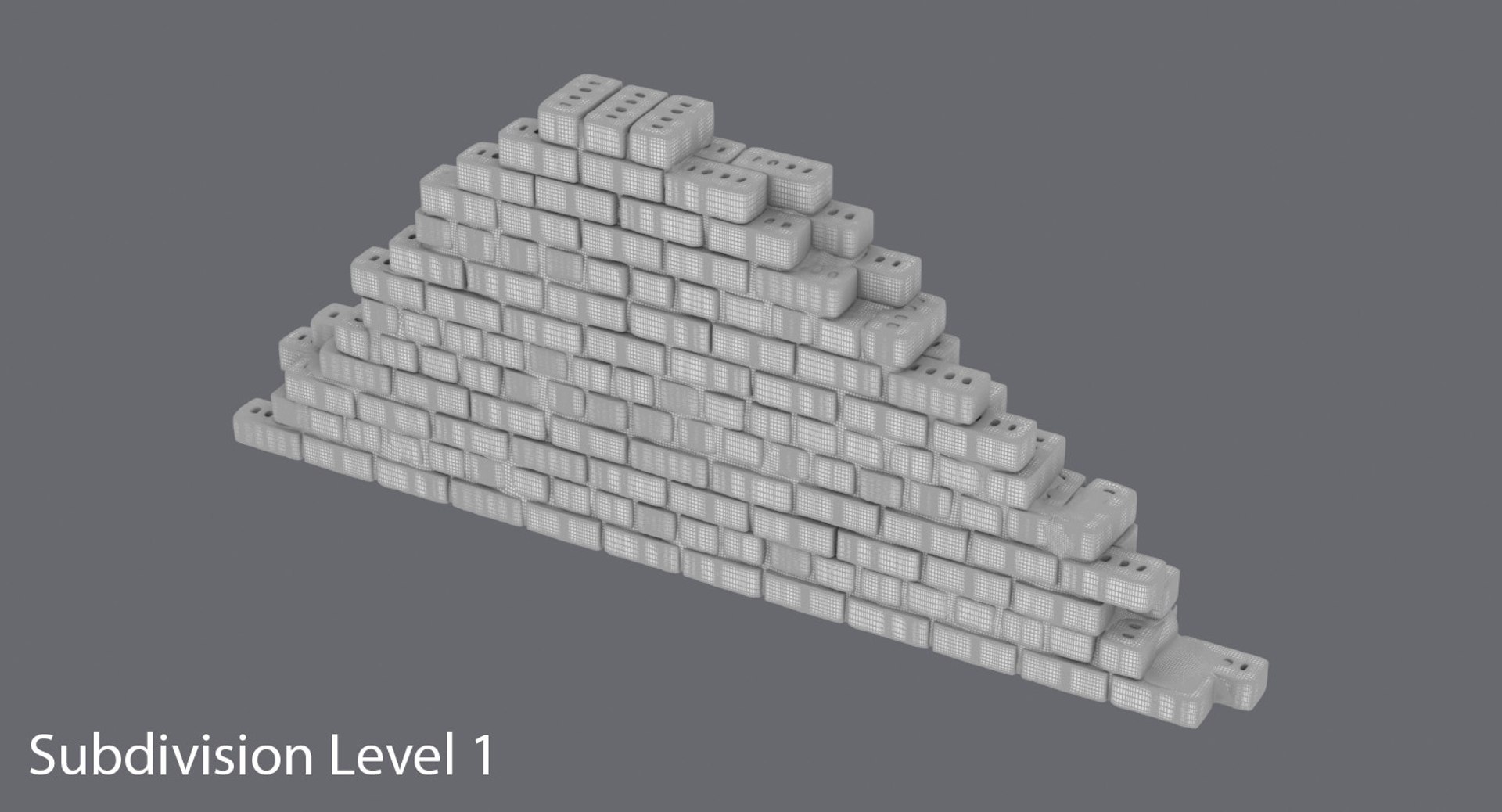 Brick Sections Dirty 3d Max
