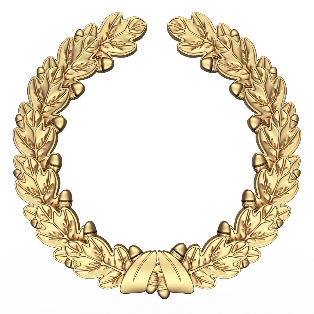 3D Gold Laurel Wreath 02 - TurboSquid 1925080