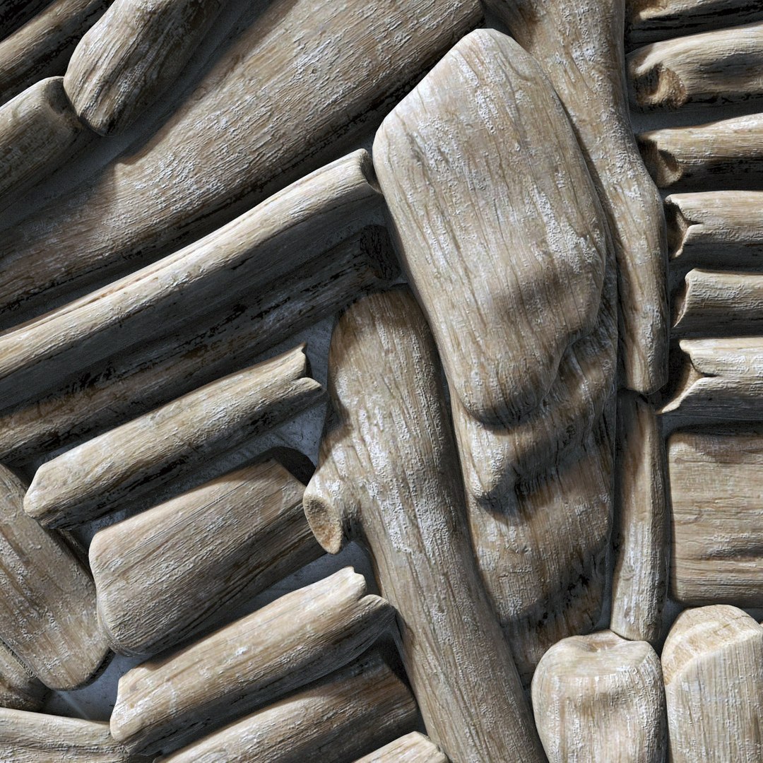 3D Model Rectangle Panel Branch Splinter Big N3 - TurboSquid 1721055