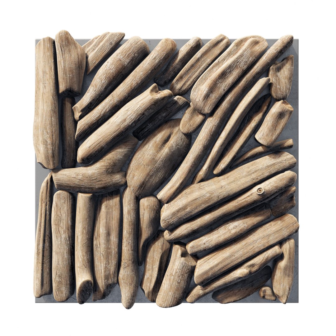 3D Model Rectangle Panel Branch Splinter Big N3 - TurboSquid 1721055