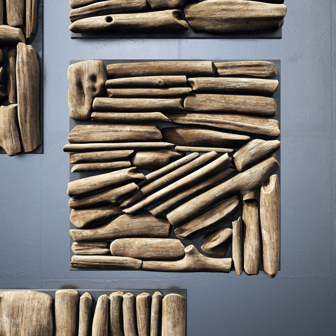 3D Model Rectangle Panel Branch Splinter Big N3 - TurboSquid 1721055