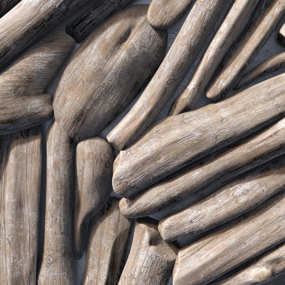 3D Model Rectangle Panel Branch Splinter Big N3 - TurboSquid 1721055