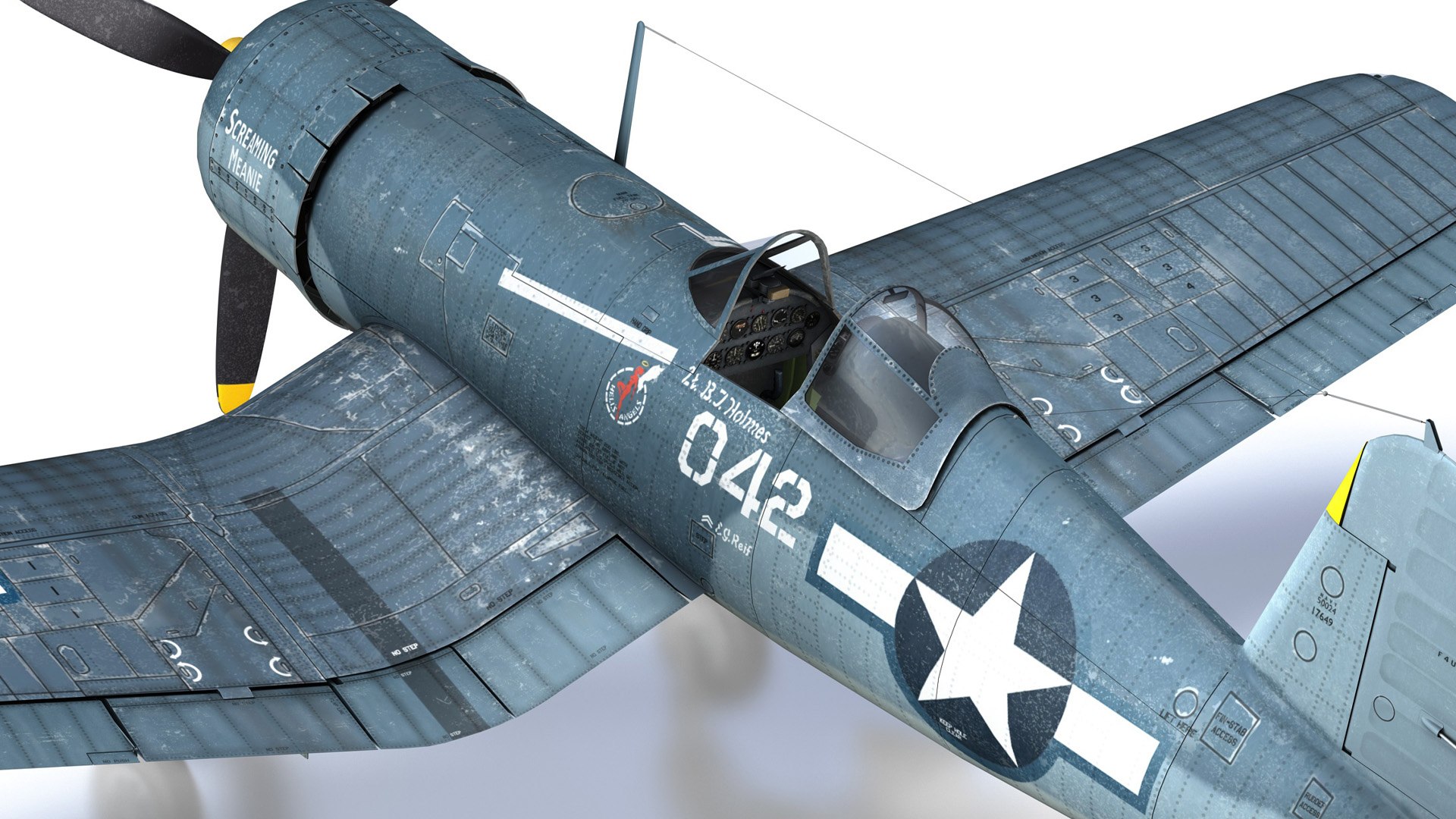 Vought F4U-1A - 042 3D Model - TurboSquid 2082132