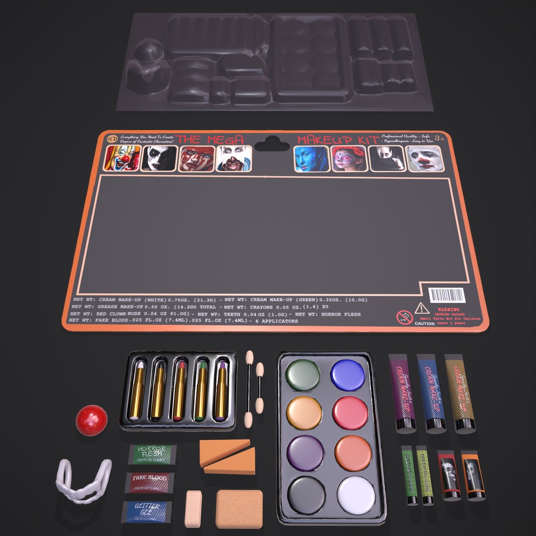 The Mega Make-up Kit 3D model - TurboSquid 1955316