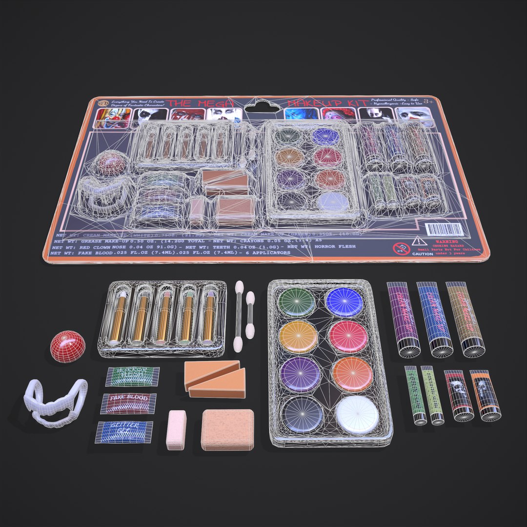 The Mega Make-up Kit 3D Model - TurboSquid 1955316