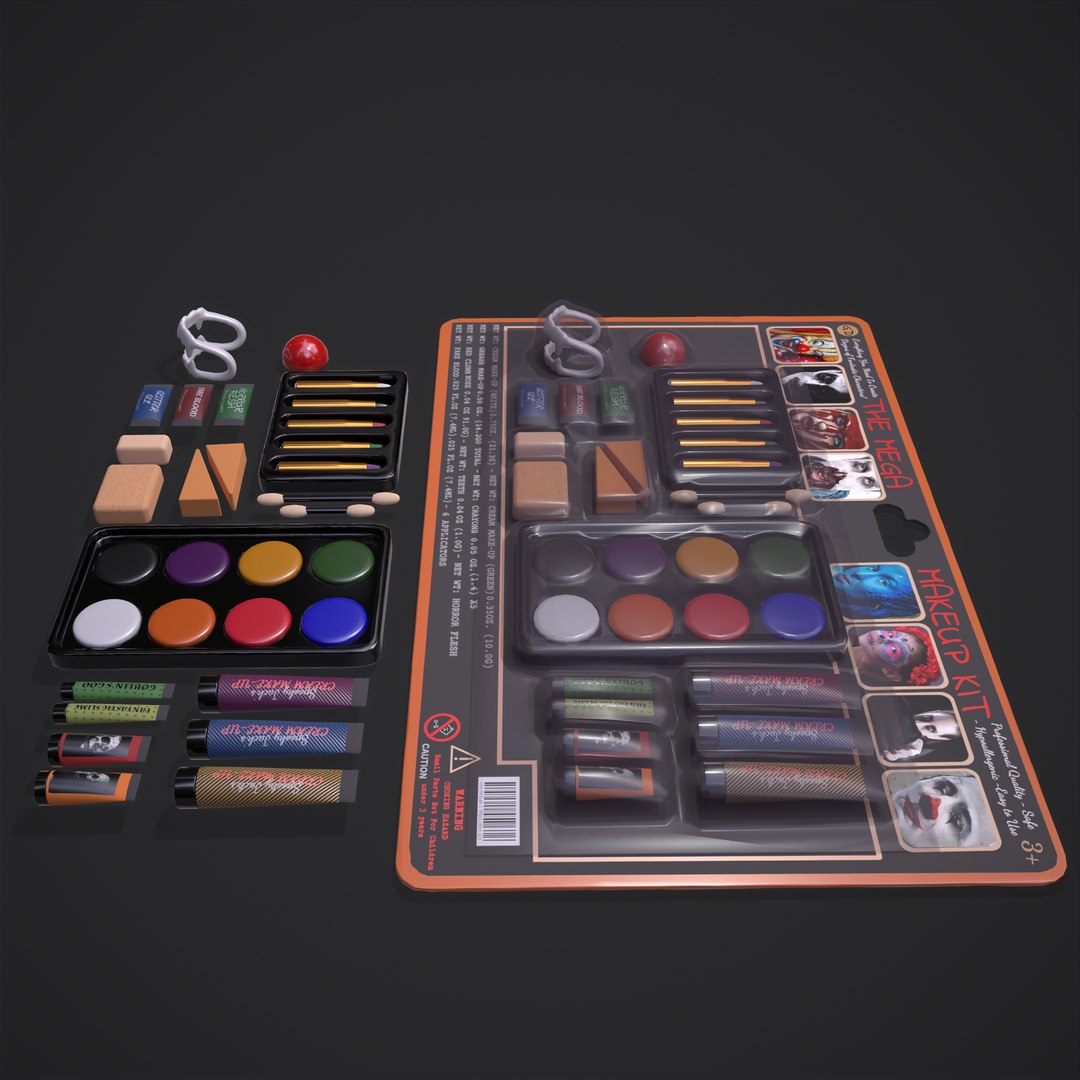 The Mega Make-up Kit 3D Model - TurboSquid 1955316