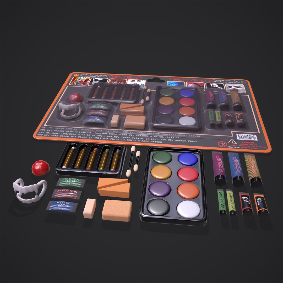 The Mega Make-up Kit 3D Model - TurboSquid 1955316