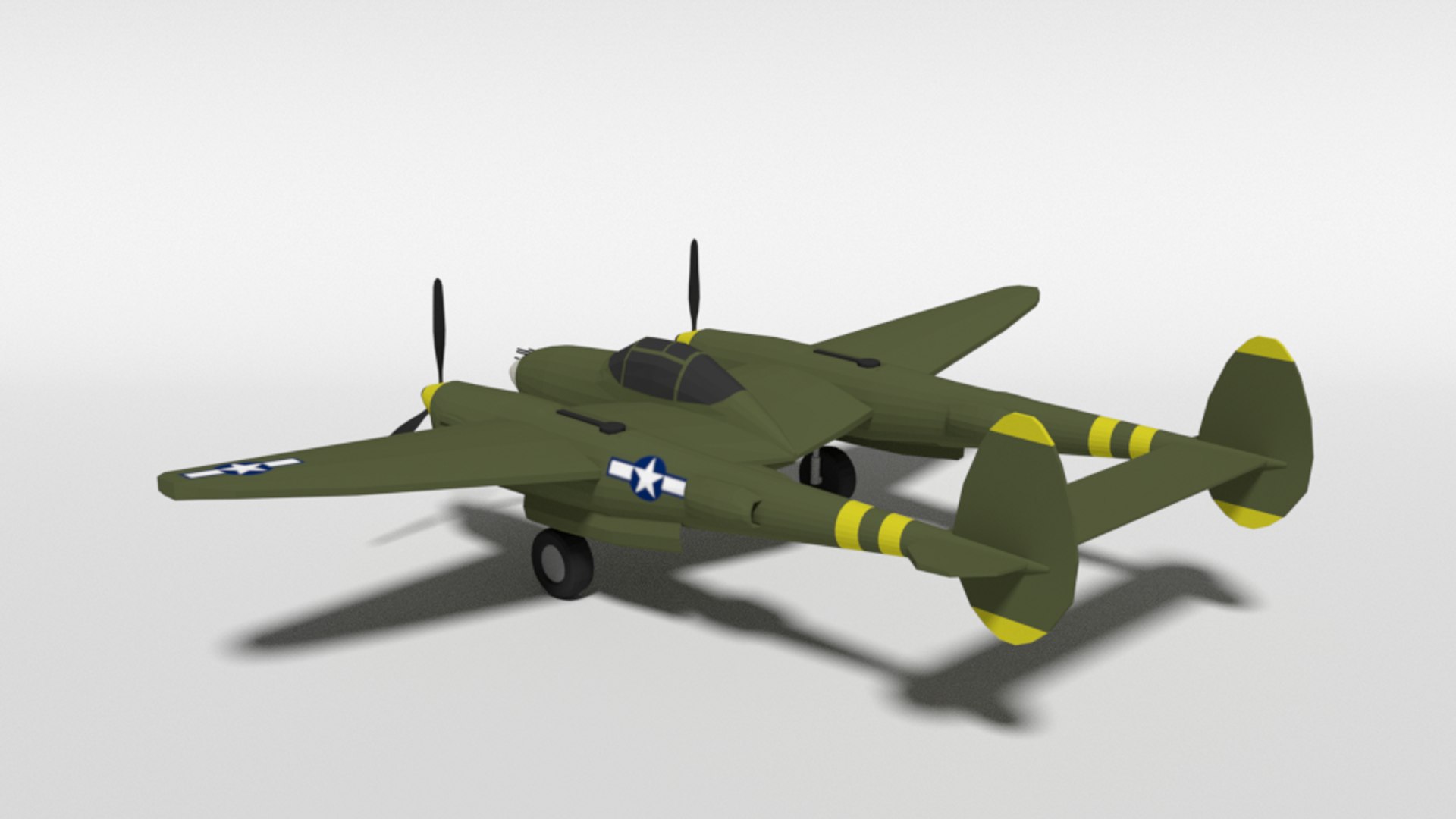 3D Lockheed P38 - Lighting Model - TurboSquid 1533840