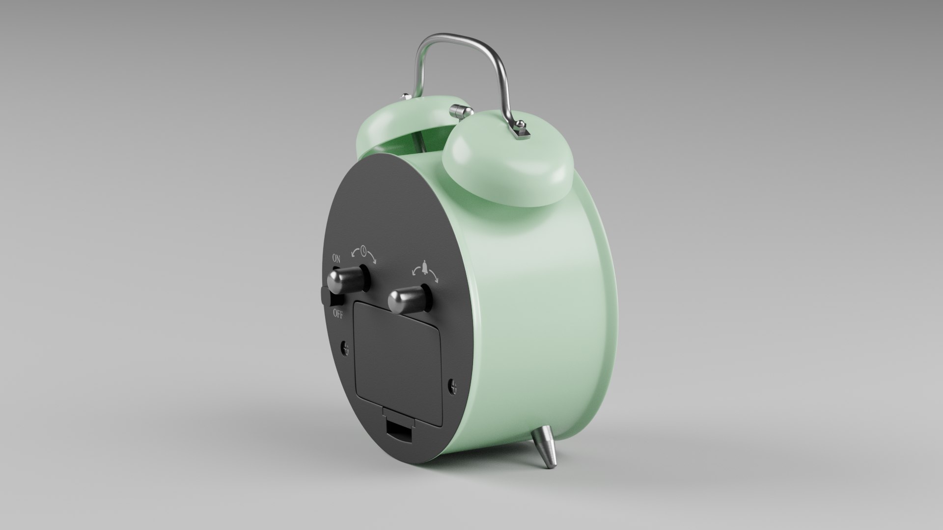 Retro Alarm Clock Green 3D Model - TurboSquid 2373750