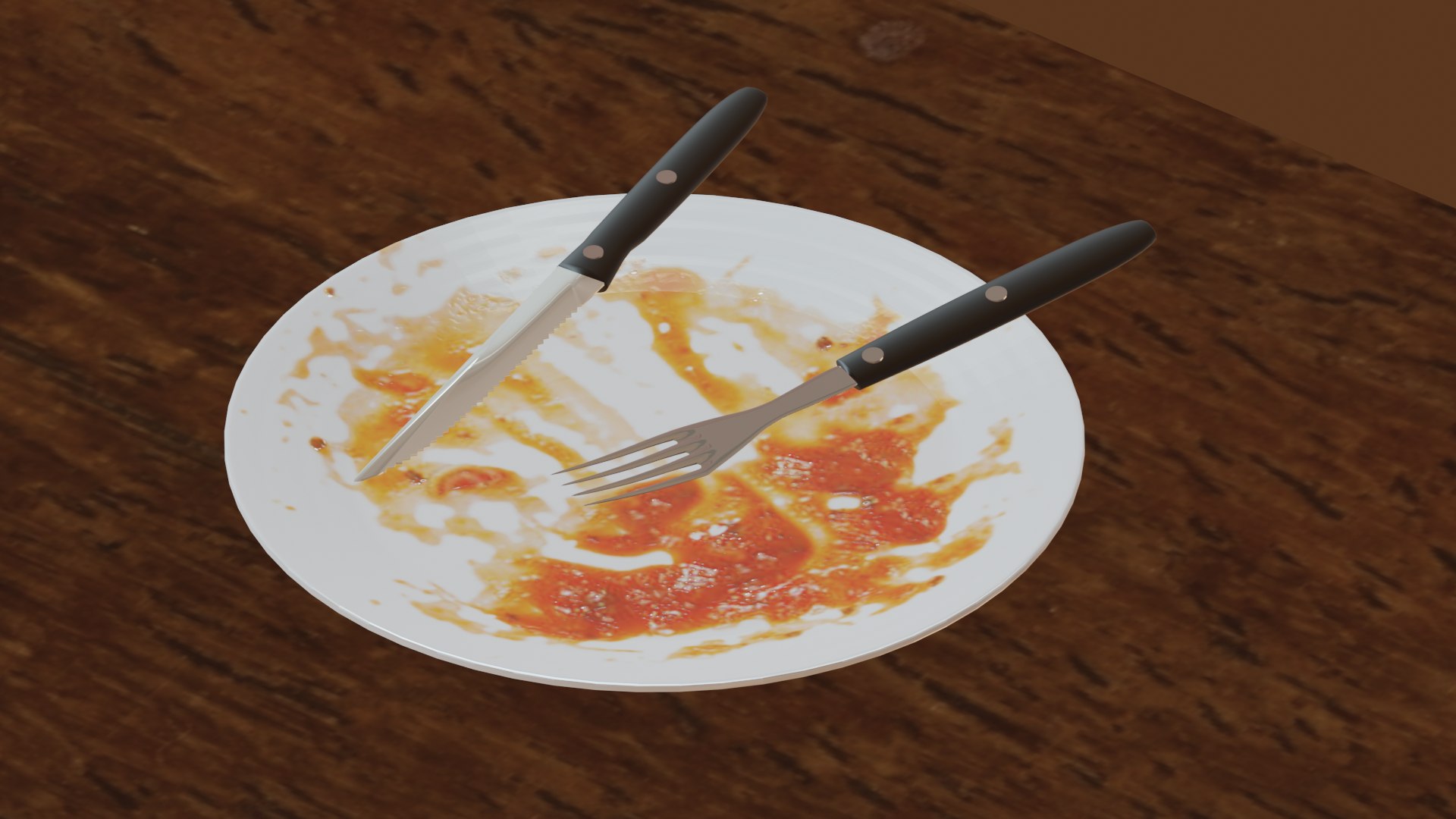 3D Plate Empty Dirt Plate Spaghetti Dirty - TurboSquid 1934002