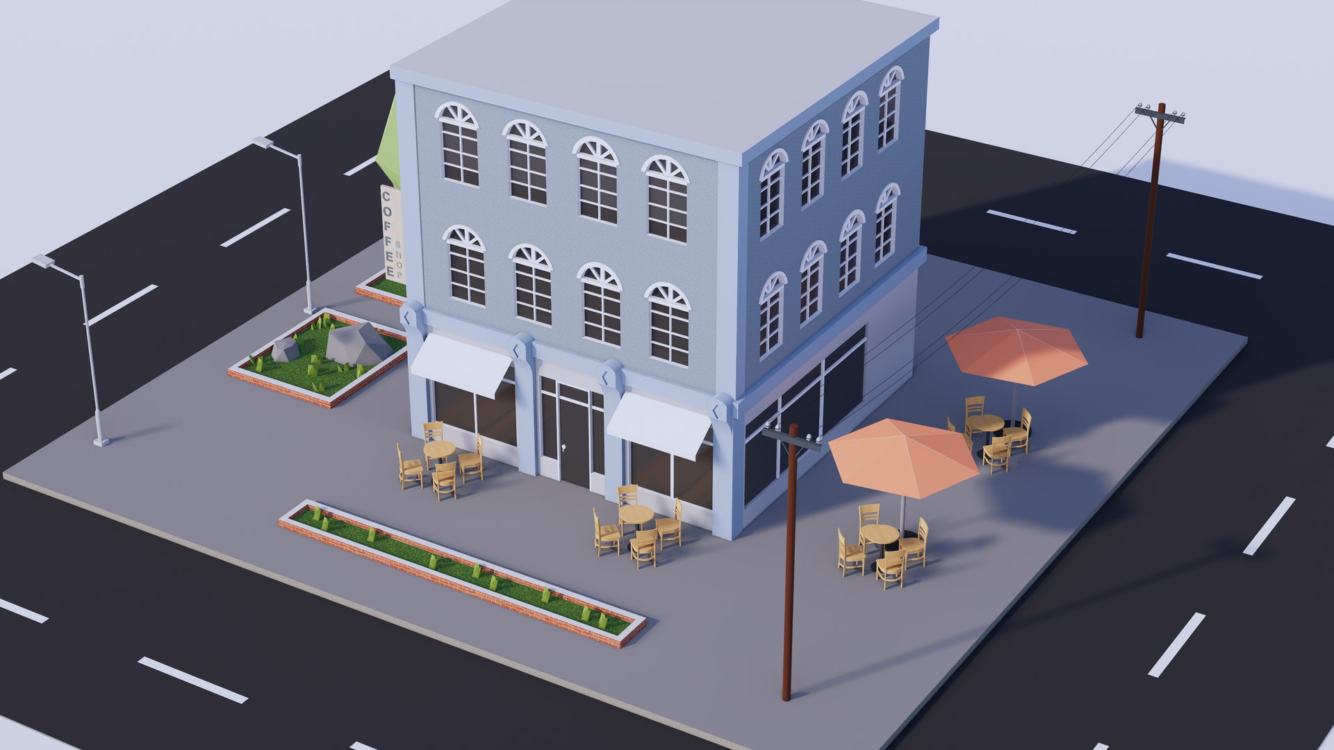 3D Low Poly Building 1 - TurboSquid 1863888