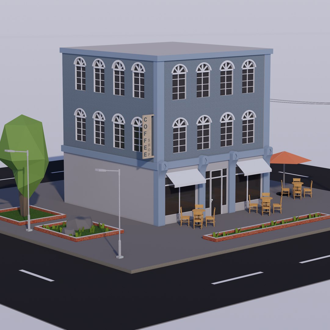 3D Low Poly Building 1 - TurboSquid 1863888