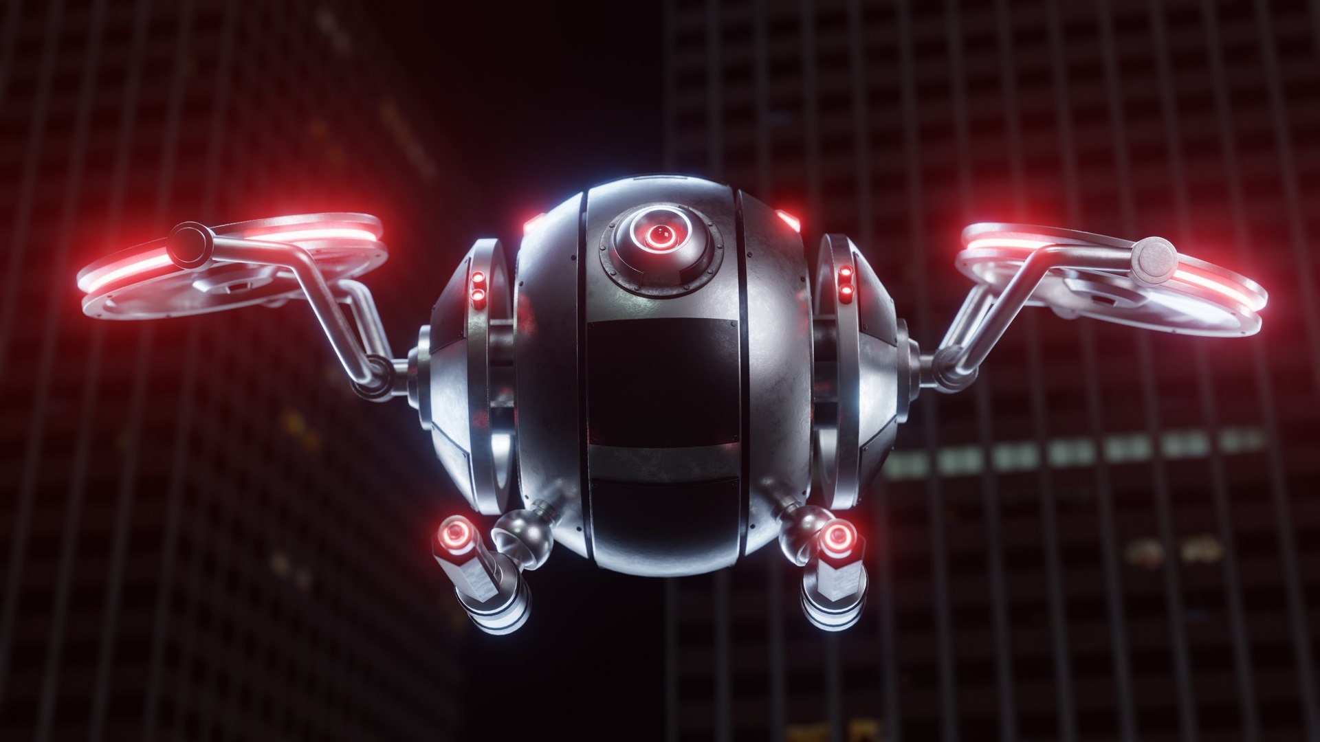 3D Model Sci-Fi Security Drone Animation - TurboSquid 1964333