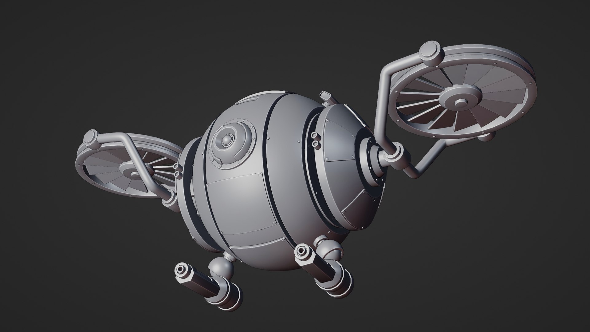 3D Model Sci-Fi Security Drone Animation - TurboSquid 1964333