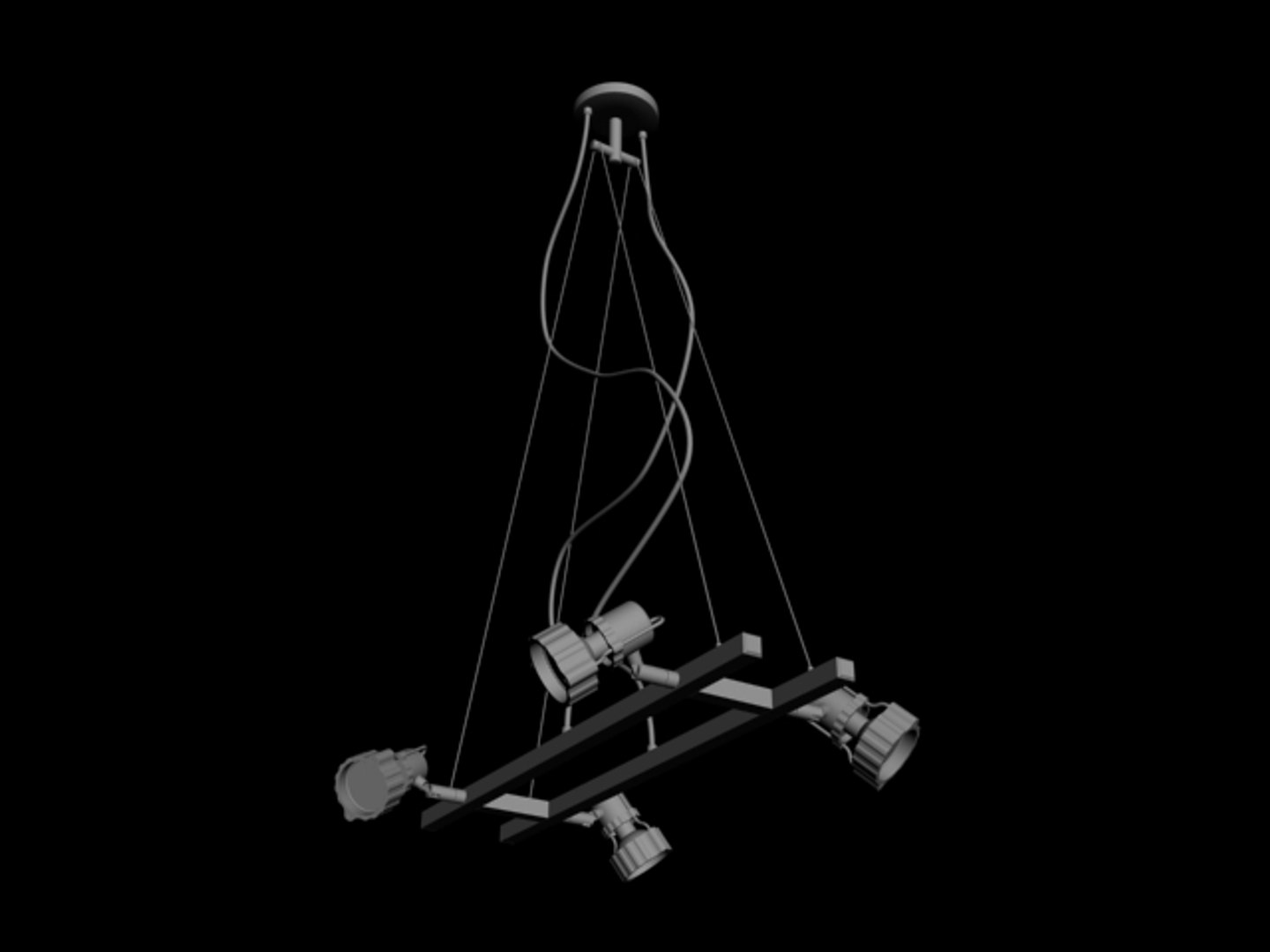 3d Model Quad Lamp Spot