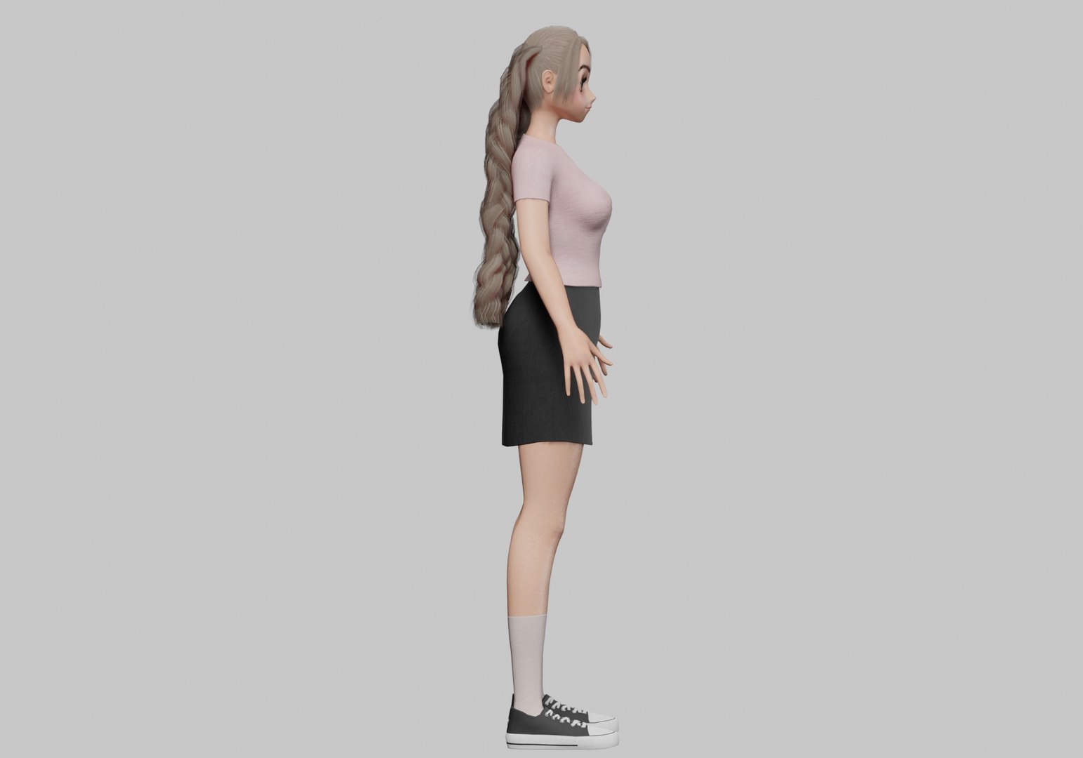 3D Anime Stylized Girl V32427 - TurboSquid 2270353