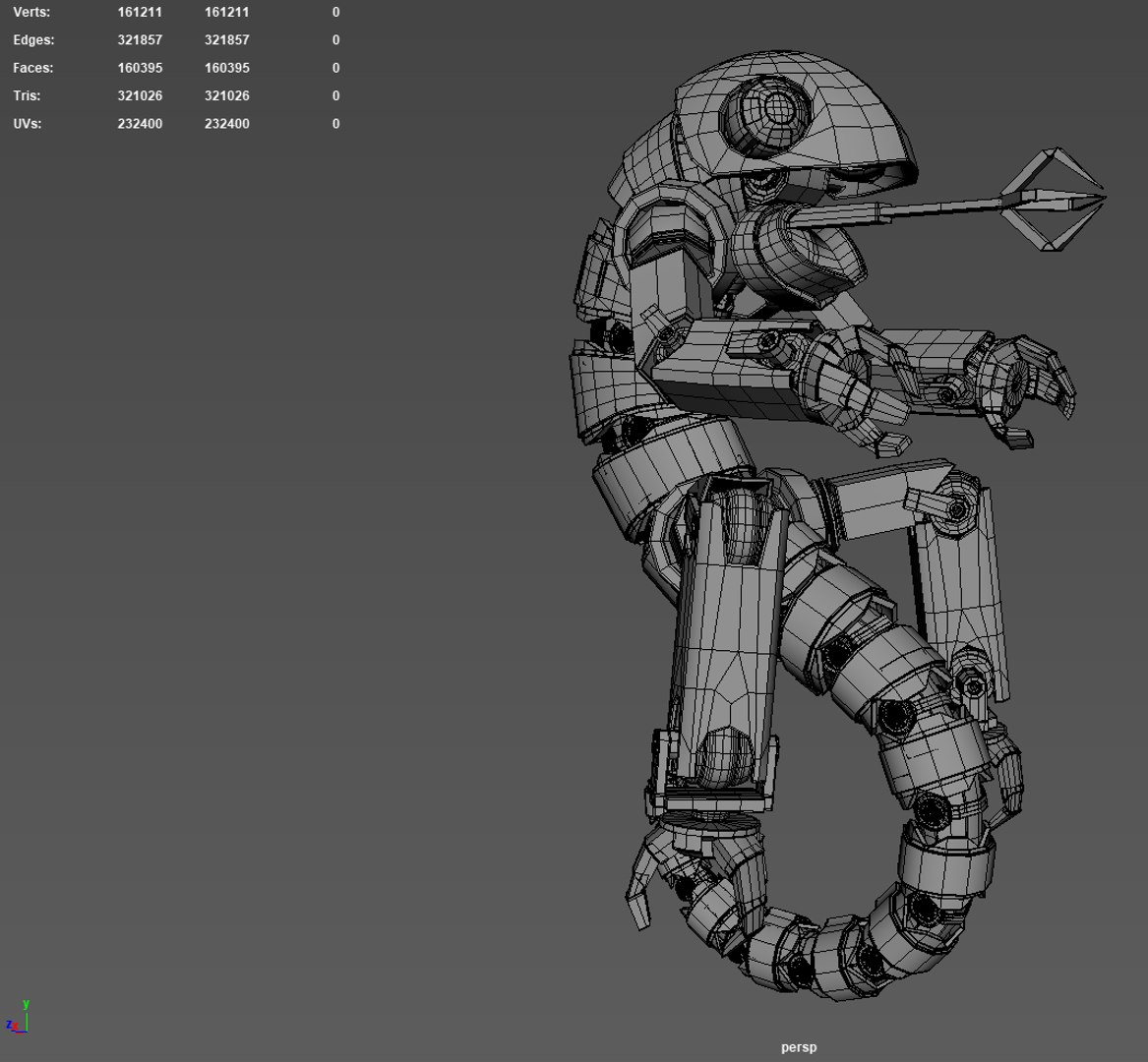 3D Sci-fi Mechanical Lizzard Model - TurboSquid 2023748