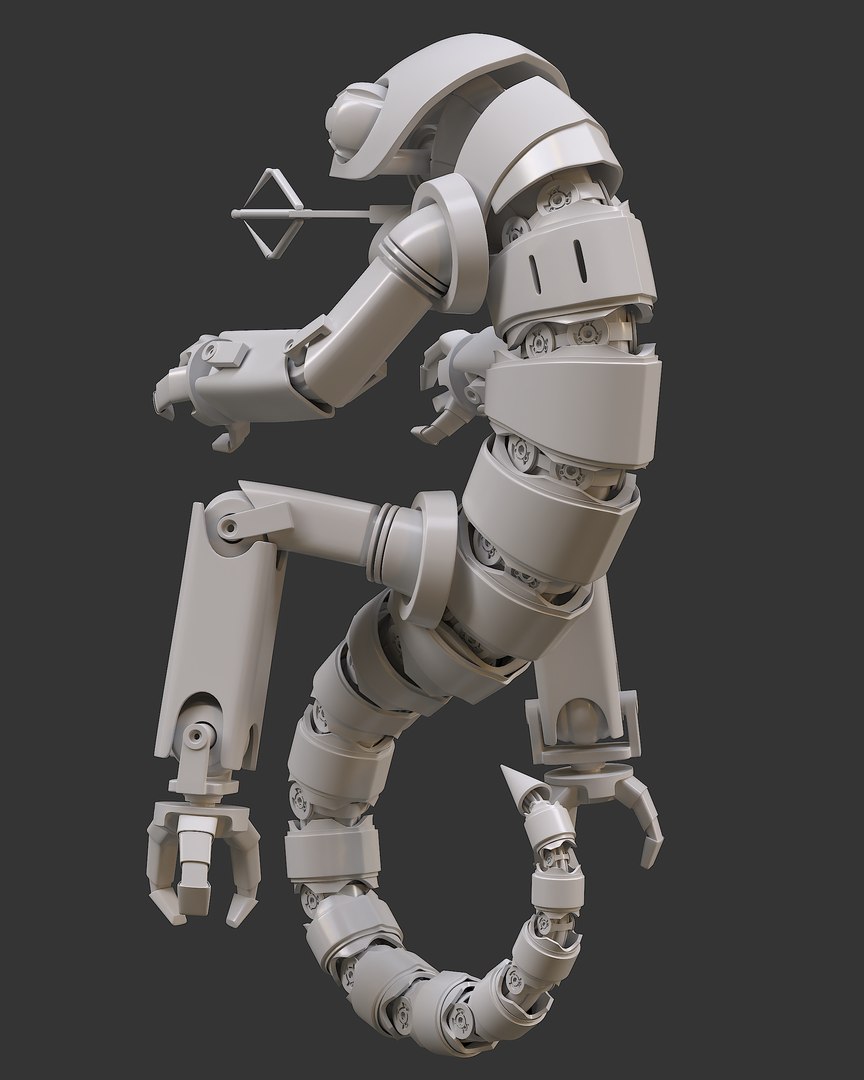 3D Sci-fi Mechanical Lizzard Model - TurboSquid 2023748