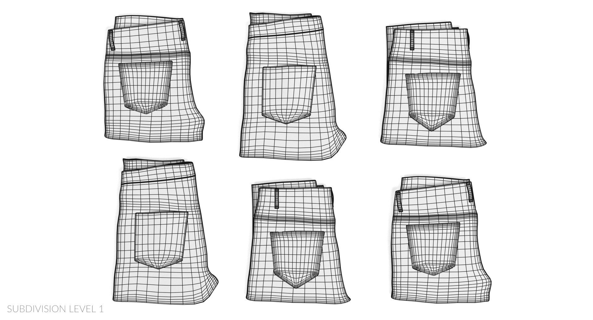 3D Pants Set Large Model - TurboSquid 1414215