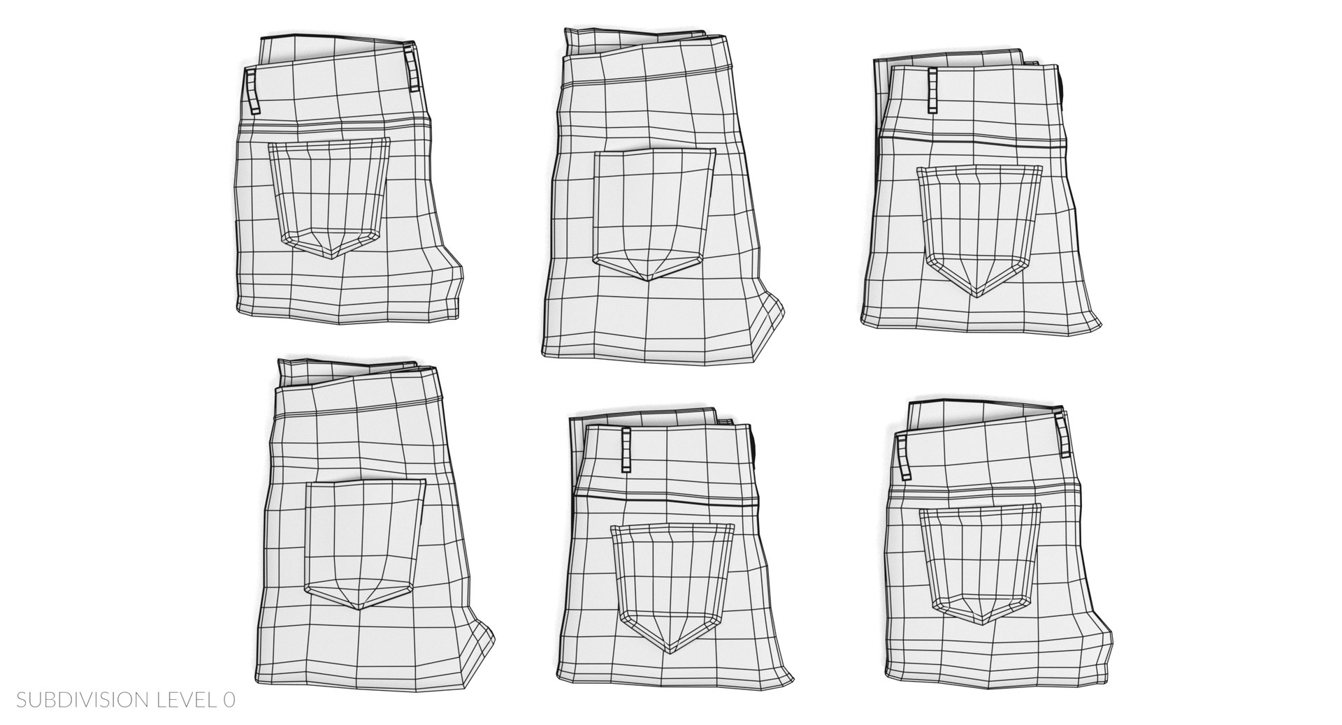 3D Pants Set Large Model - TurboSquid 1414215