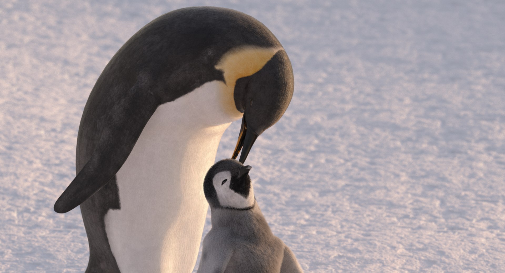 Group Emperor Penguins 3d Max