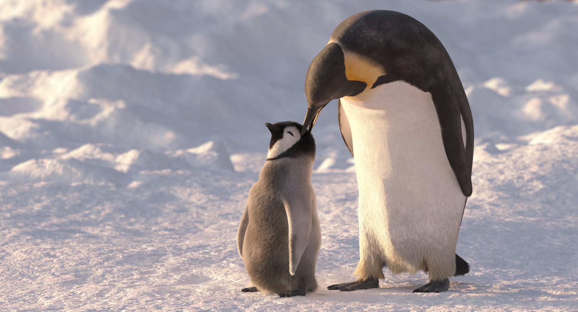 Group Emperor Penguins 3d Max