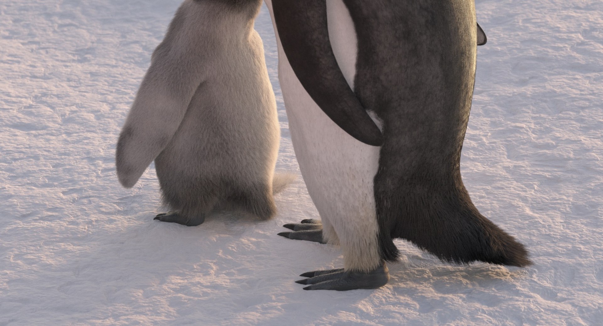Group Emperor Penguins 3d Max